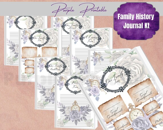 Family History Junk Journal Family Tree Kit Book - Etsy