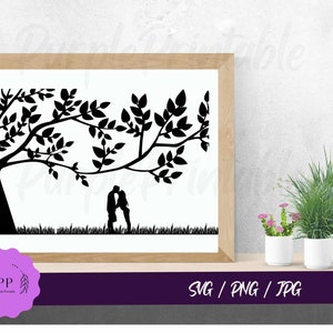 Family Tree Svg, Kissing Couple Family Tree, PNG JPG - Etsy