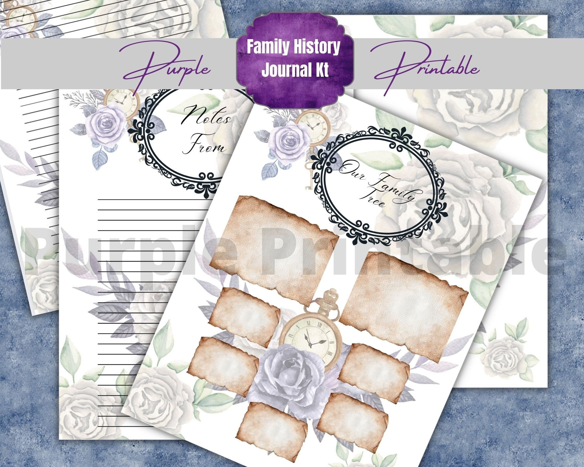 Family History Junk Journal Family Tree Kit Book - Etsy