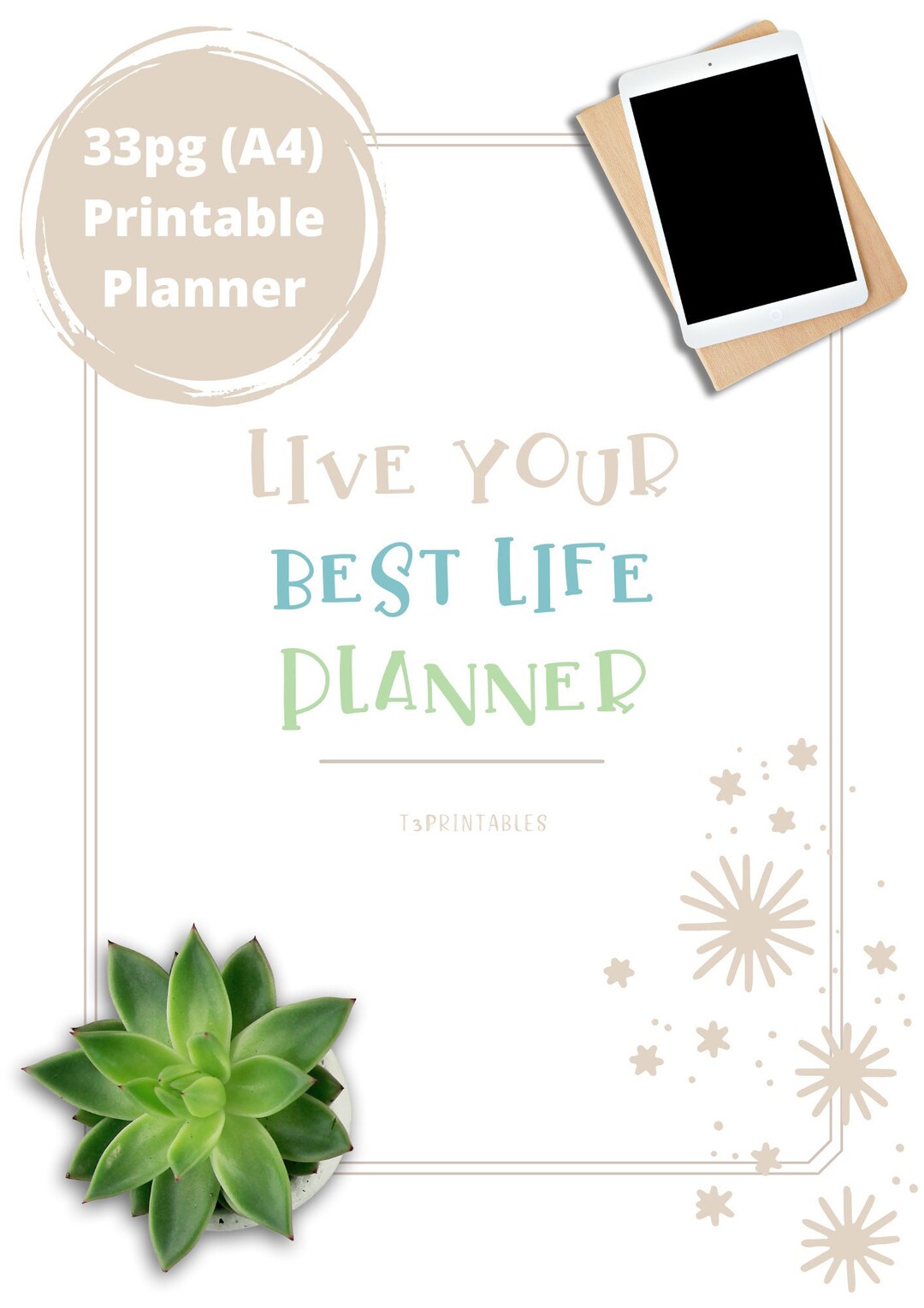 Live Your Best Life Planner 33pg A4 | Goal Tracker | Monthly Plan ...