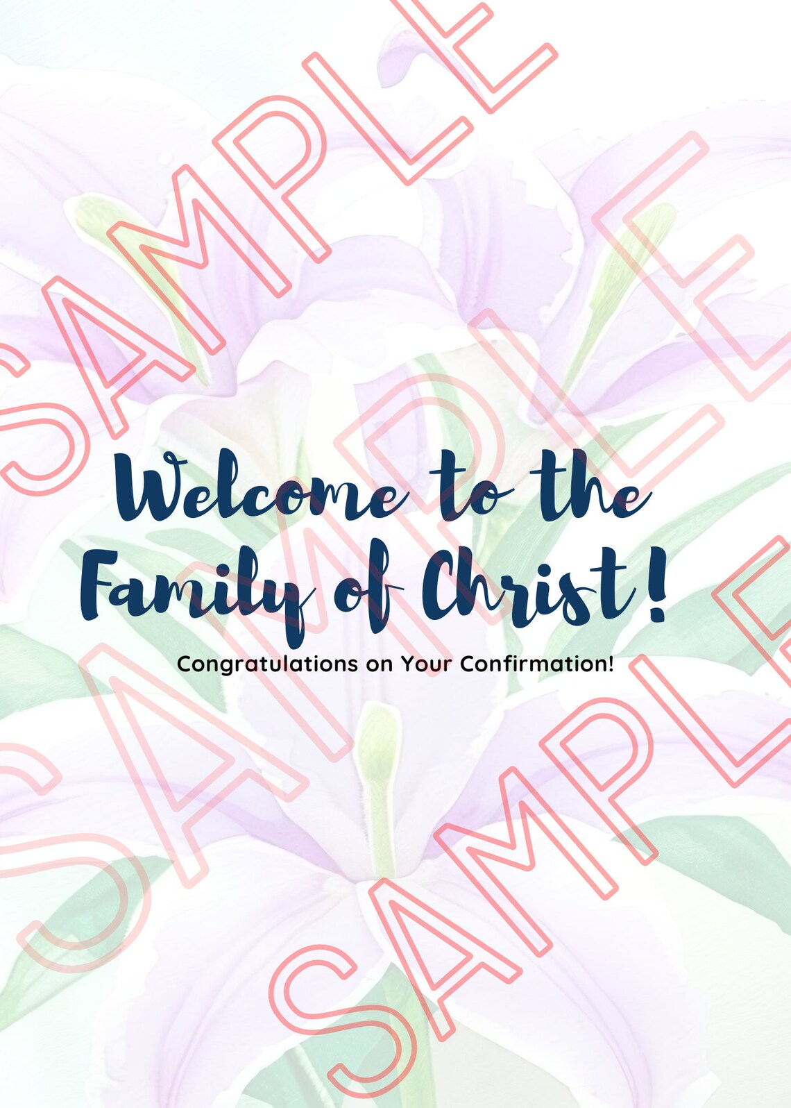 Confirmation/rcia Greeting Card DIGITAL FILE - Etsy