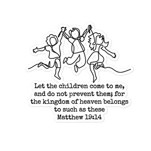 Matthew 19:14 Sticker - Etsy