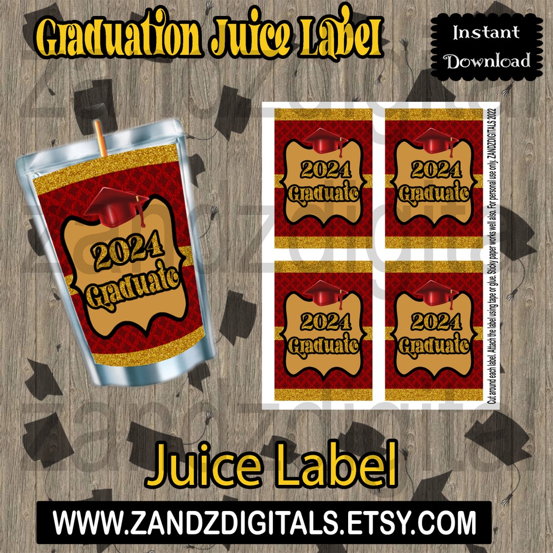 Editable Graduation Juice Label Graduation Juice Label Template ...