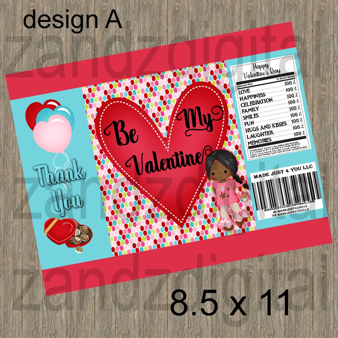 Valentine's Day Chip Bag, Valentine's Day Juice Label, Valentine Day ...