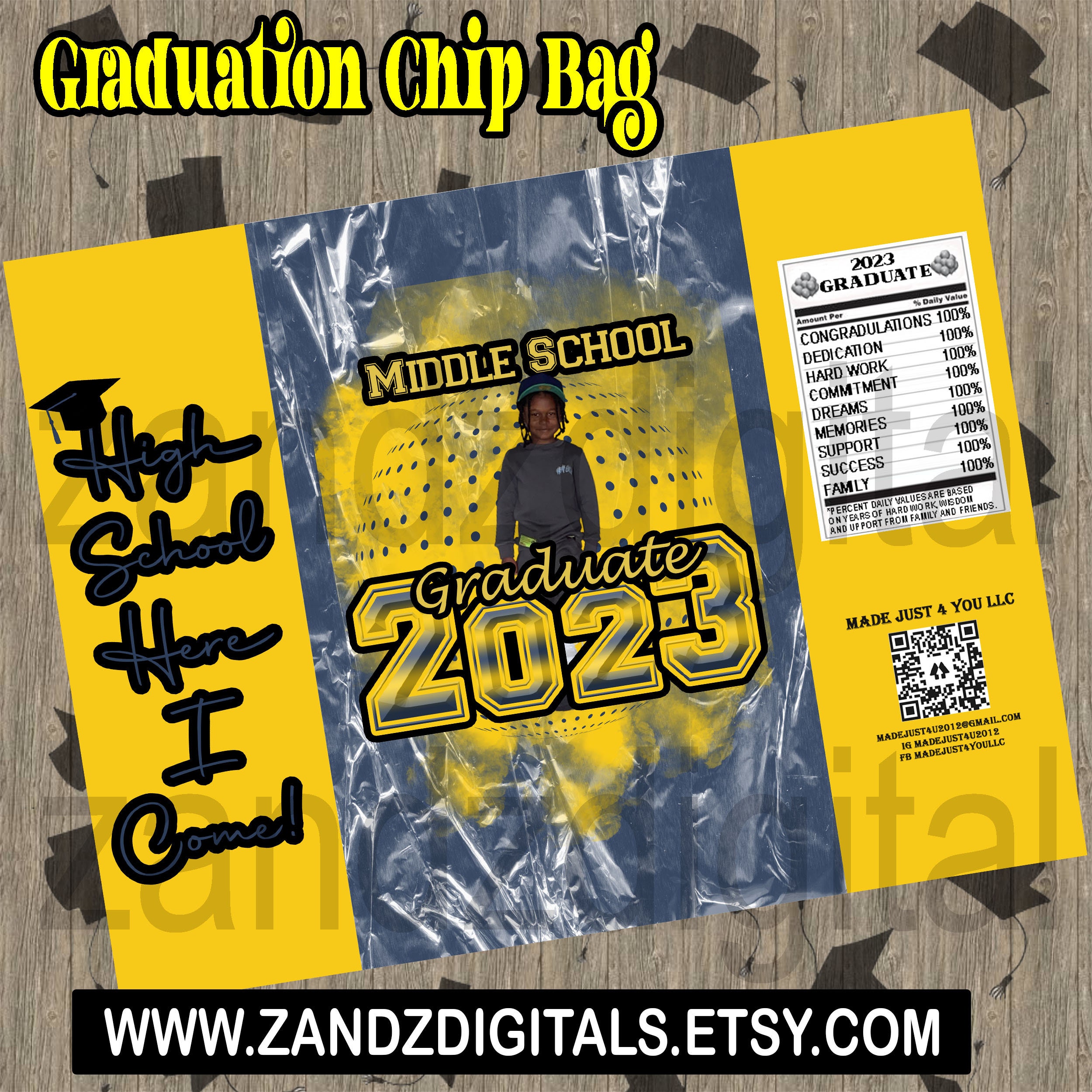 Editable Graduation Juice Label, Graduation Chip Bag, 2023 Senior, 2023 ...