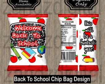 Crayon Back to School Chip Bag,teacher Chip Bag, First Day of High ...