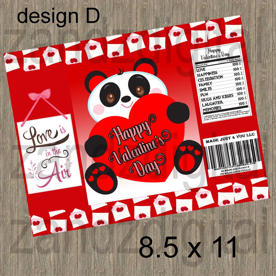Valentine's Day Chip Bag, Valentine's Day Juice Label, Valentine Day ...