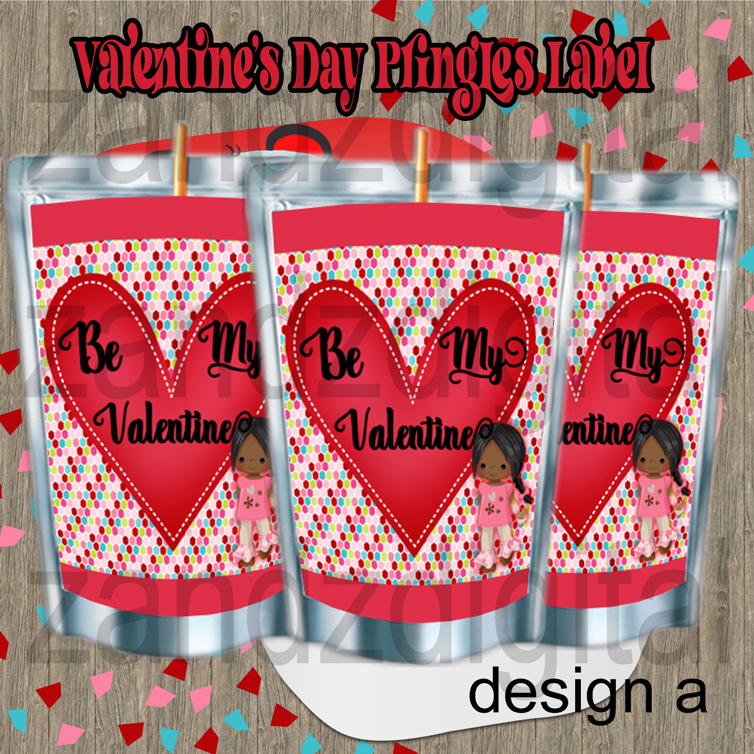 Valentine's Day Chip Bag, Valentine's Day Juice Label, Valentine Day ...