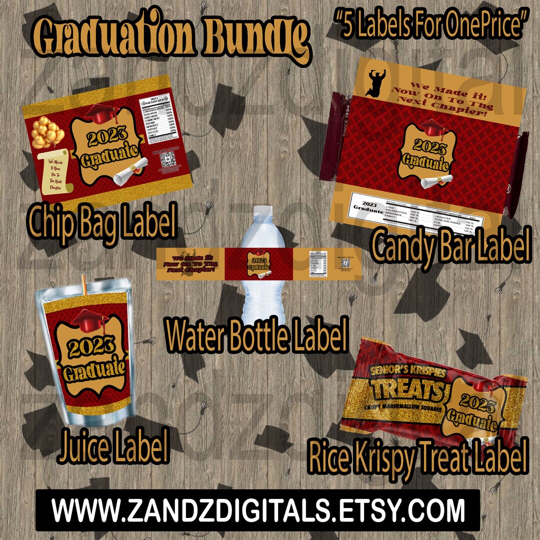 Bundle 2023 Graduation Labels, 2023 Graduation Favor ,2023 Senior ...