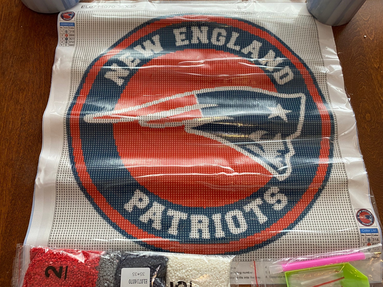 New England Patriots Red and Blue Full Round Diamond Painting - Etsy