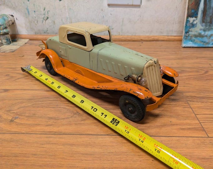 1930s Toy Car Girard Pierce Arrow Electric Headlight Windup Coupe W ...