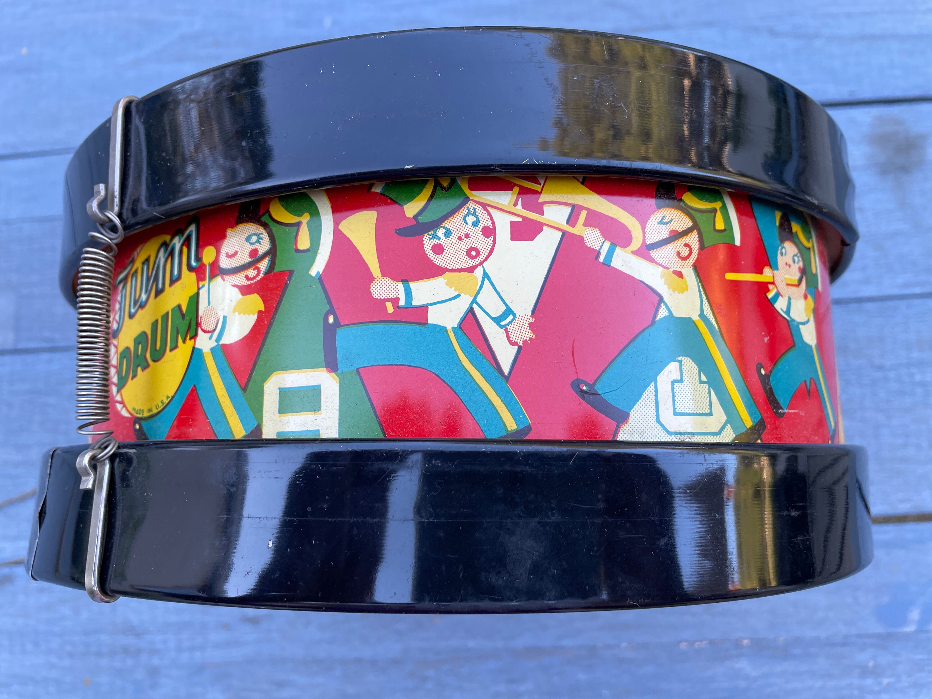 Vintage Colmor Tin Toy Rum Tum Drum With Drumsticks Marching - Etsy