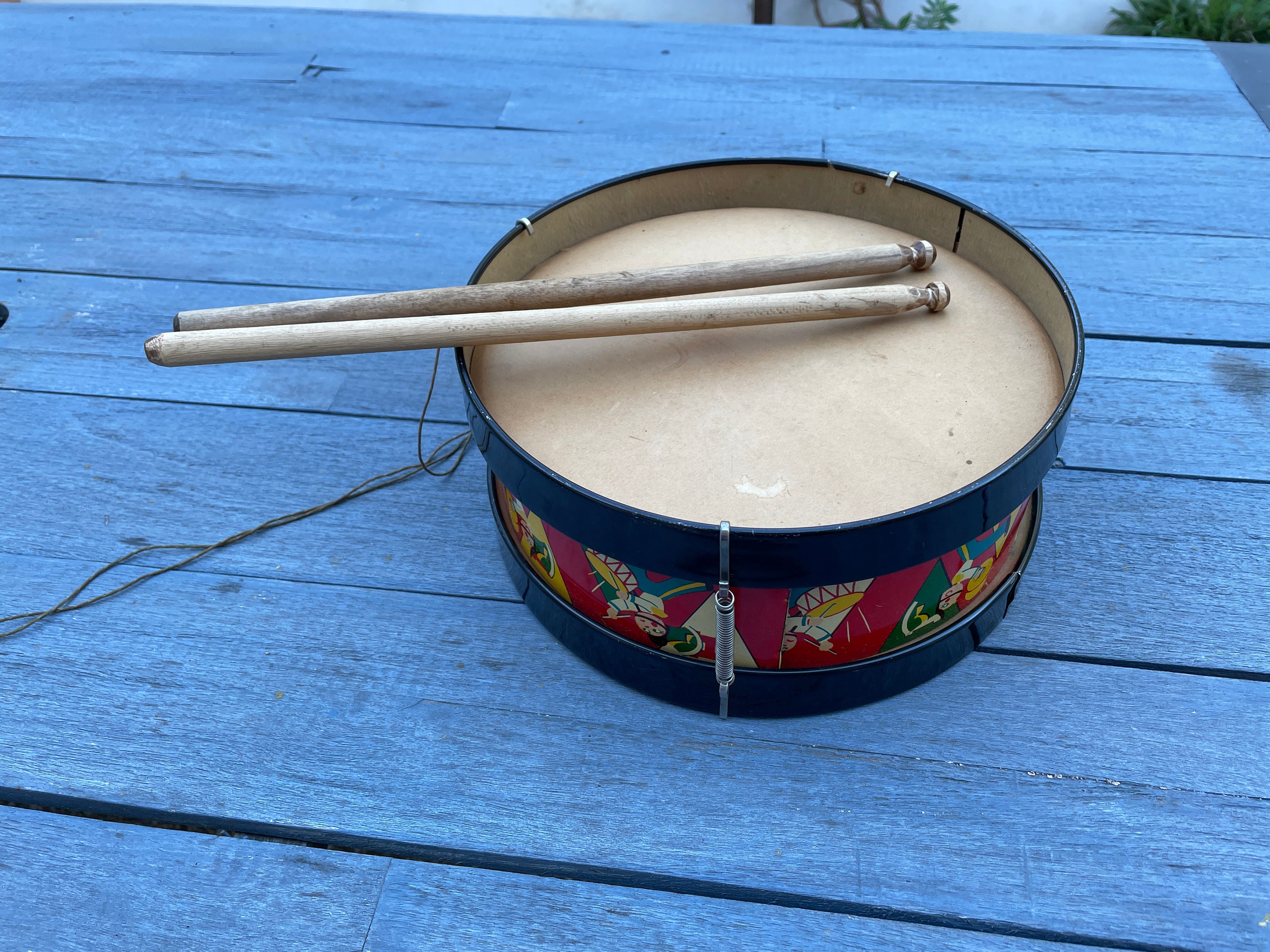 Vintage Colmor Tin Toy Rum Tum Drum With Drumsticks Marching - Etsy