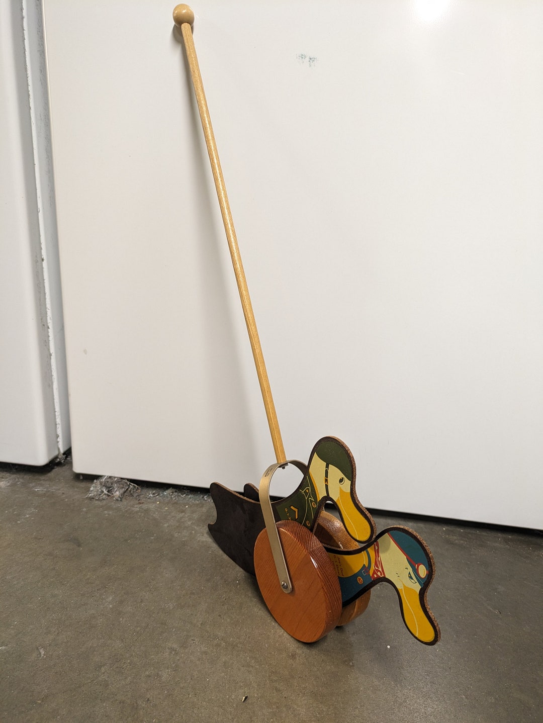 1940s Wooden Rolling Duck Push Toy by Ruehle the Unbeaten Team GI Joe ...