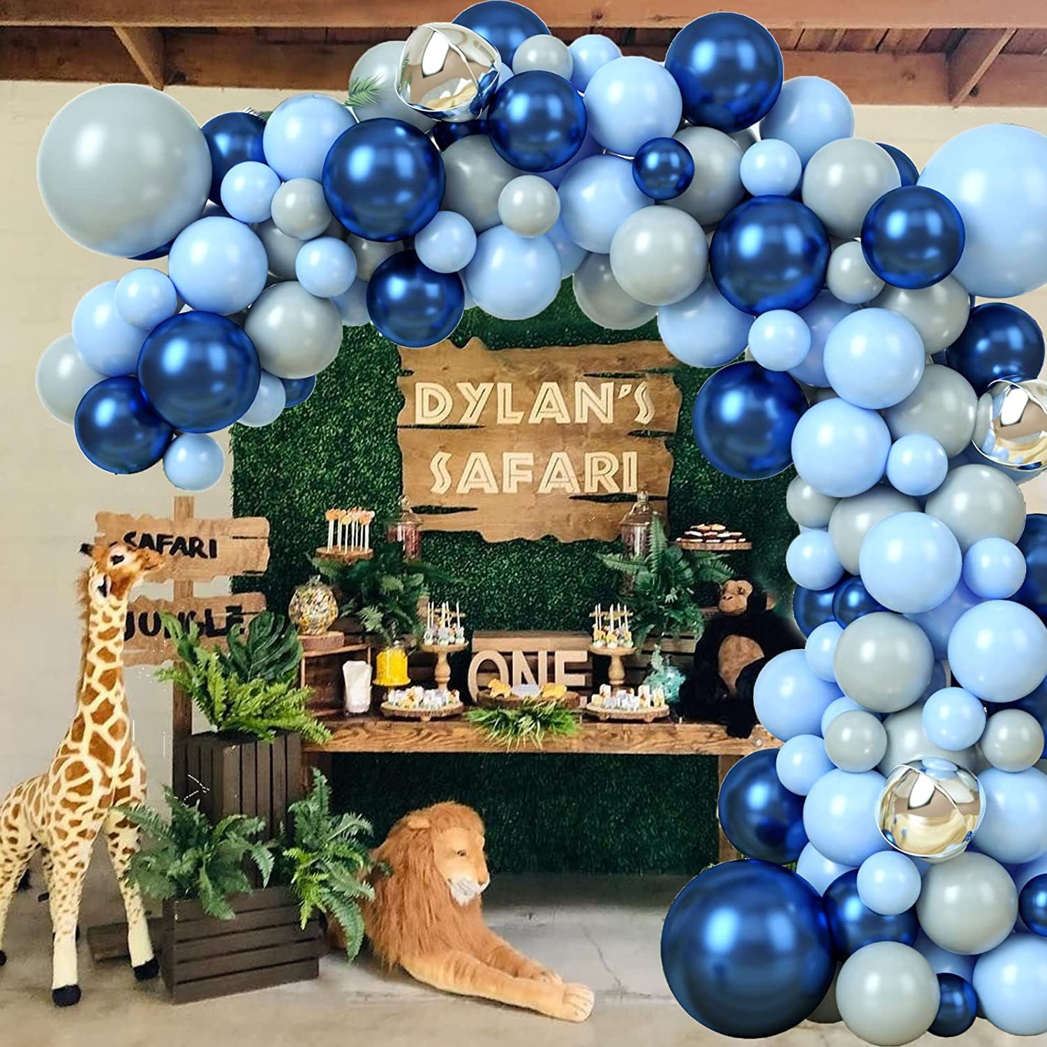 Pastel Blue Balloons Arch Kit Grey Balloons for Boy Baby - Etsy