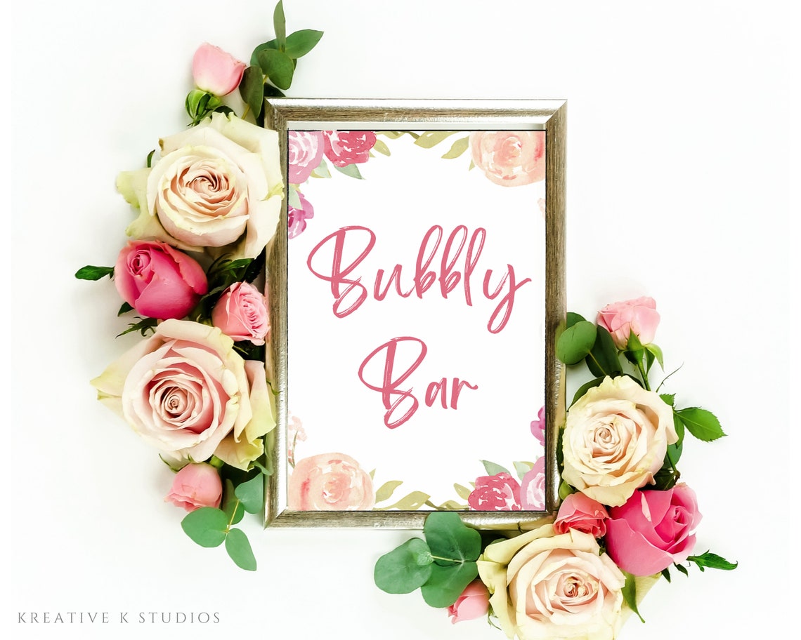 Printable Bubbly Bar Sign Instant Download Bubbly Bar Sign Etsy