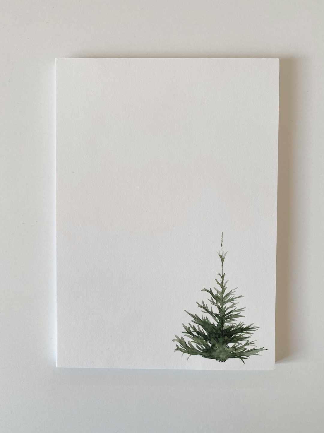 Pine Tree Notepad Watercolor Tree Fir Tree Spruce Tree Desk Decor ...