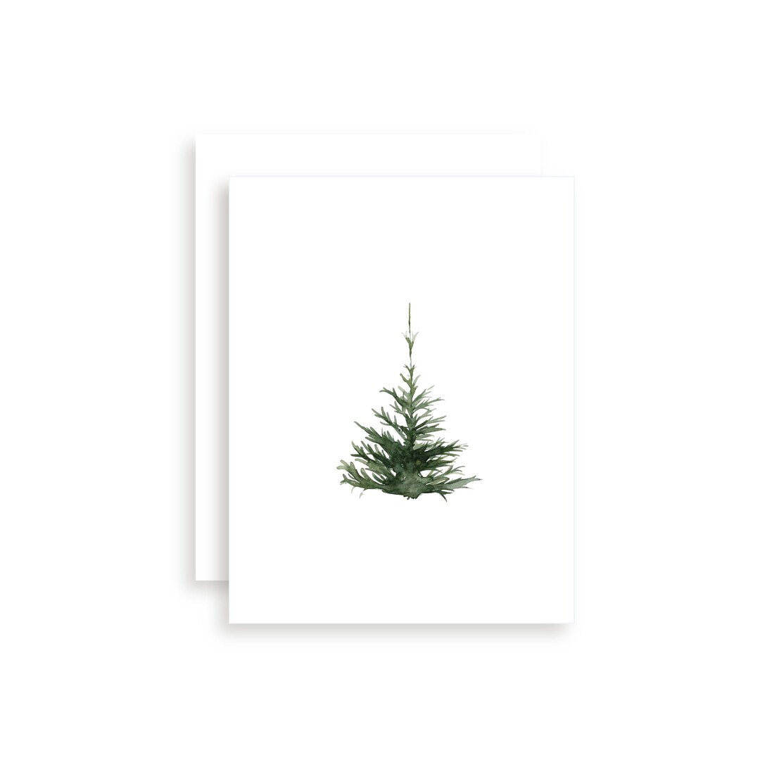 Pine Tree Greeting Card | Watercolor Pine Tree | Fir Tree | Spruce Tree ...
