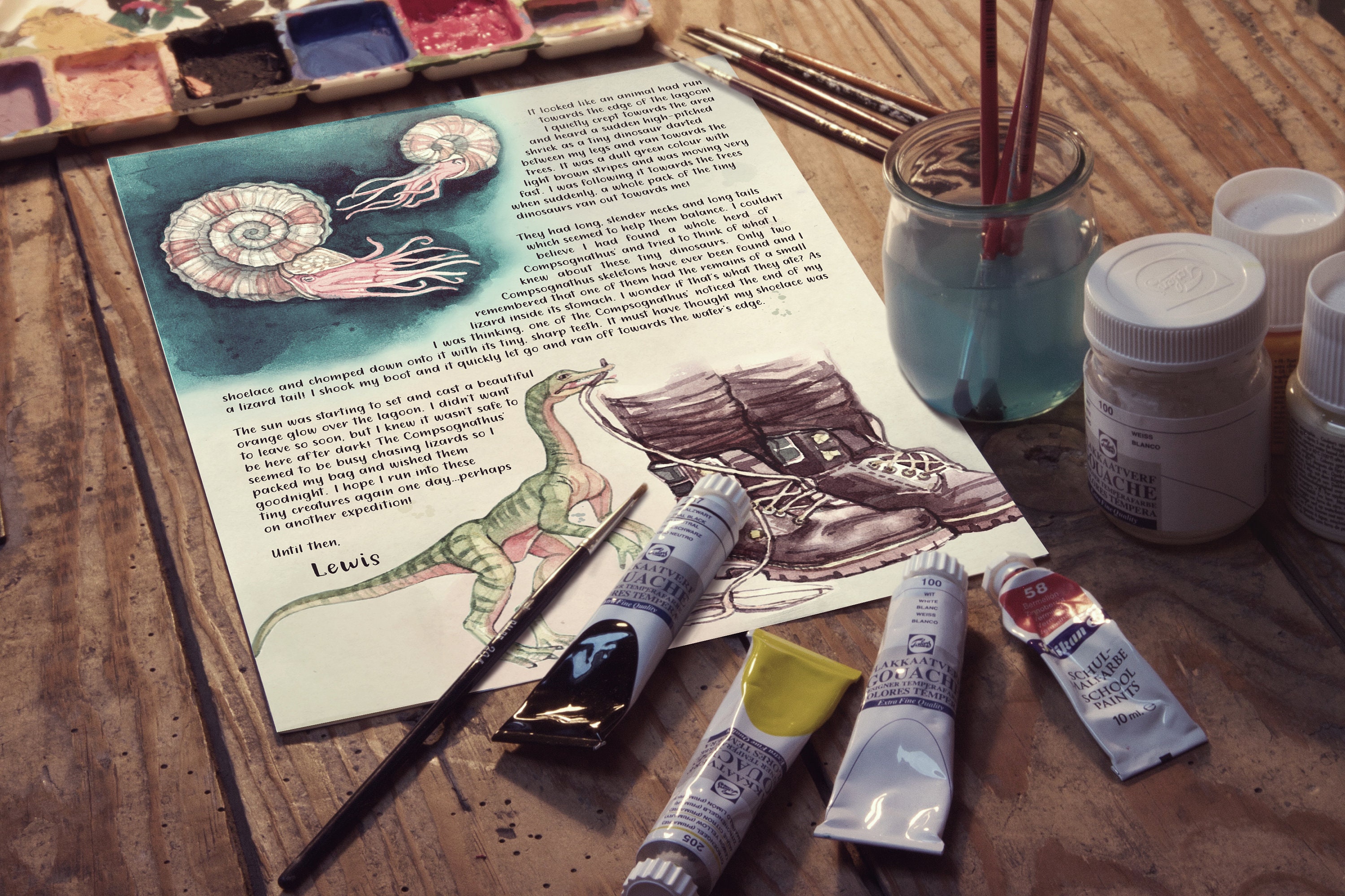 Illustrated Letters/dinosaur Fossil/kids Lesson Plans/curriculum ...