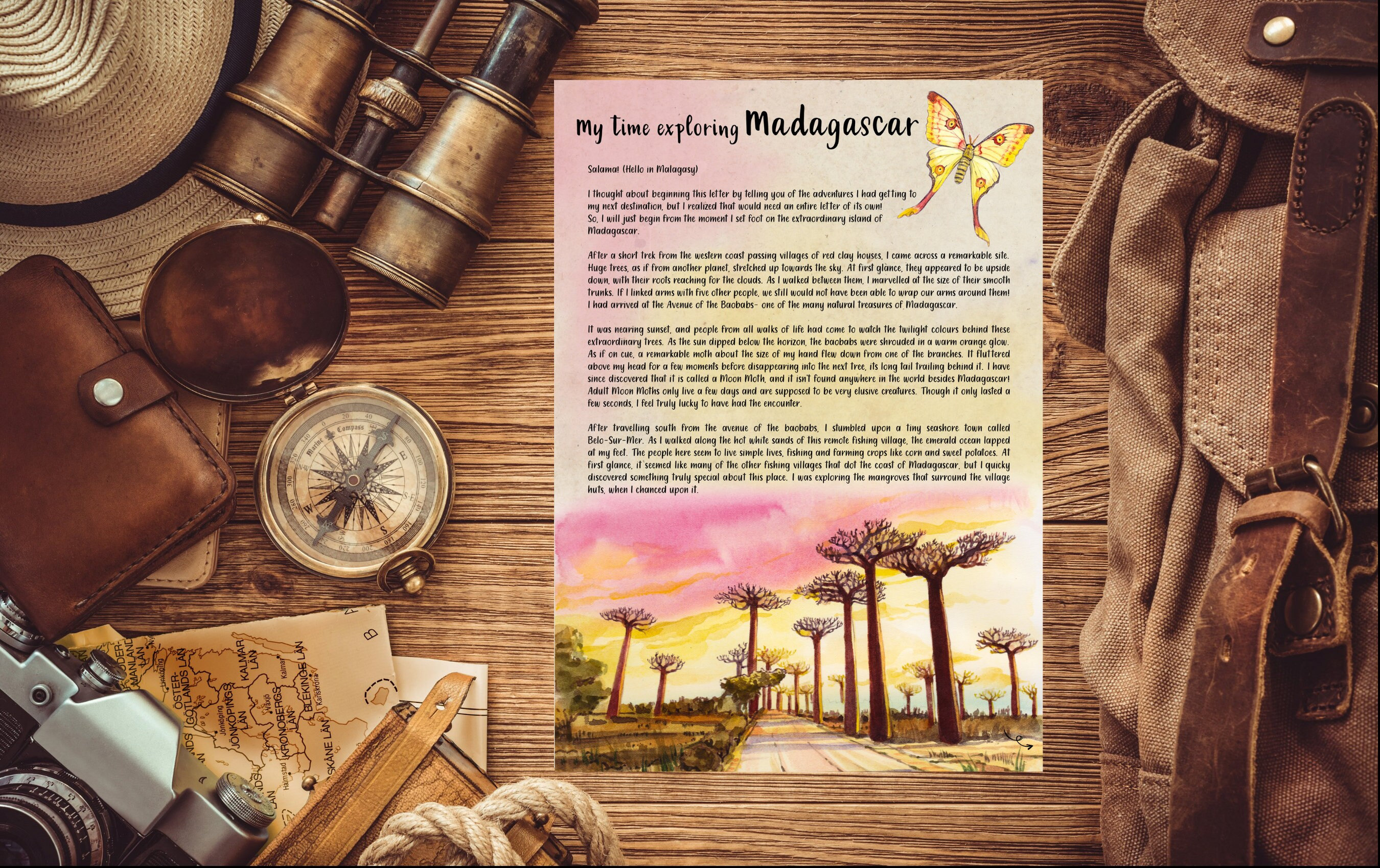 Illustrated Letters/geography for Kids/digital Travel Journal ...