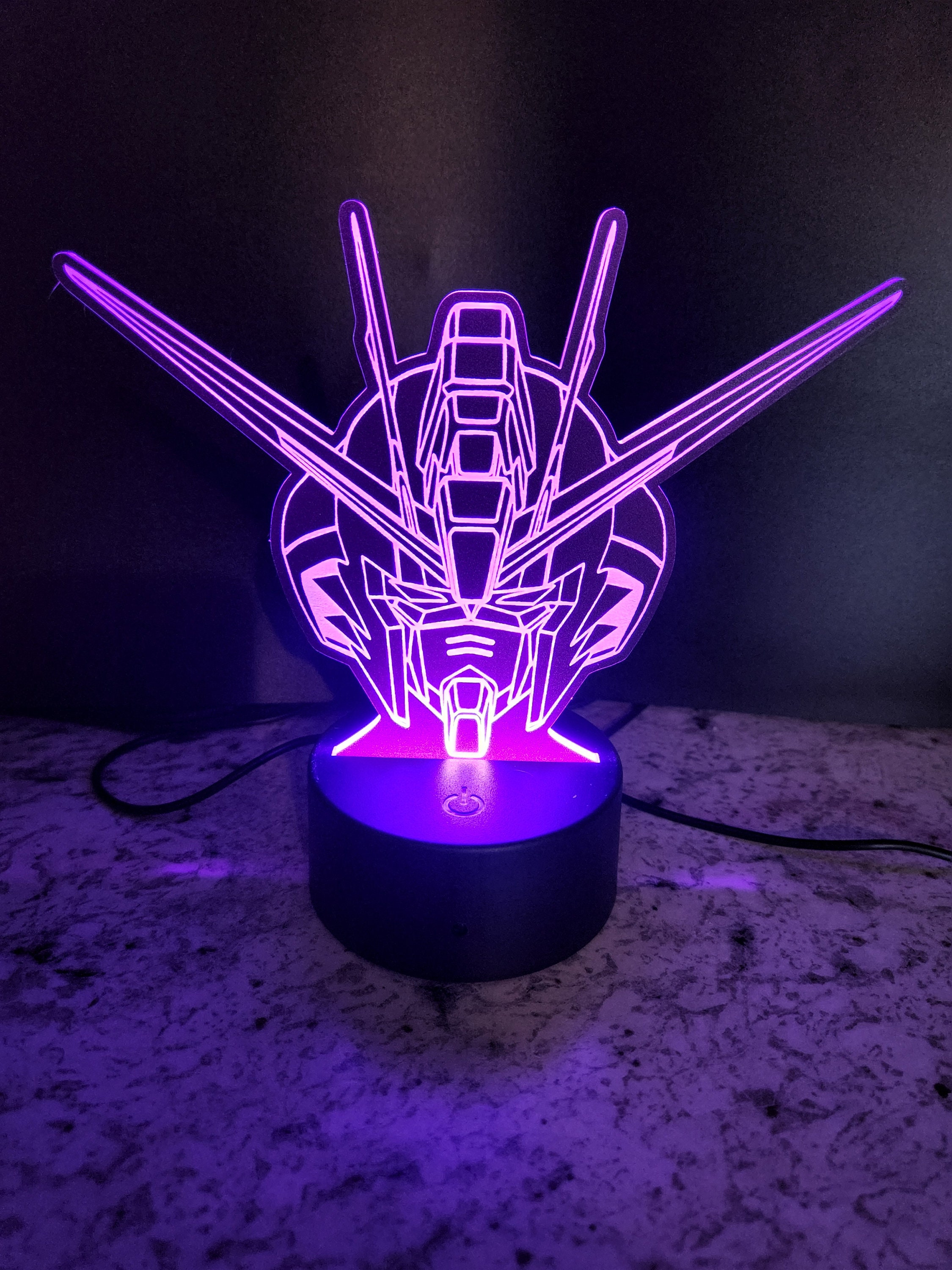 Gundam LED on Black Acrylic 9 - Etsy