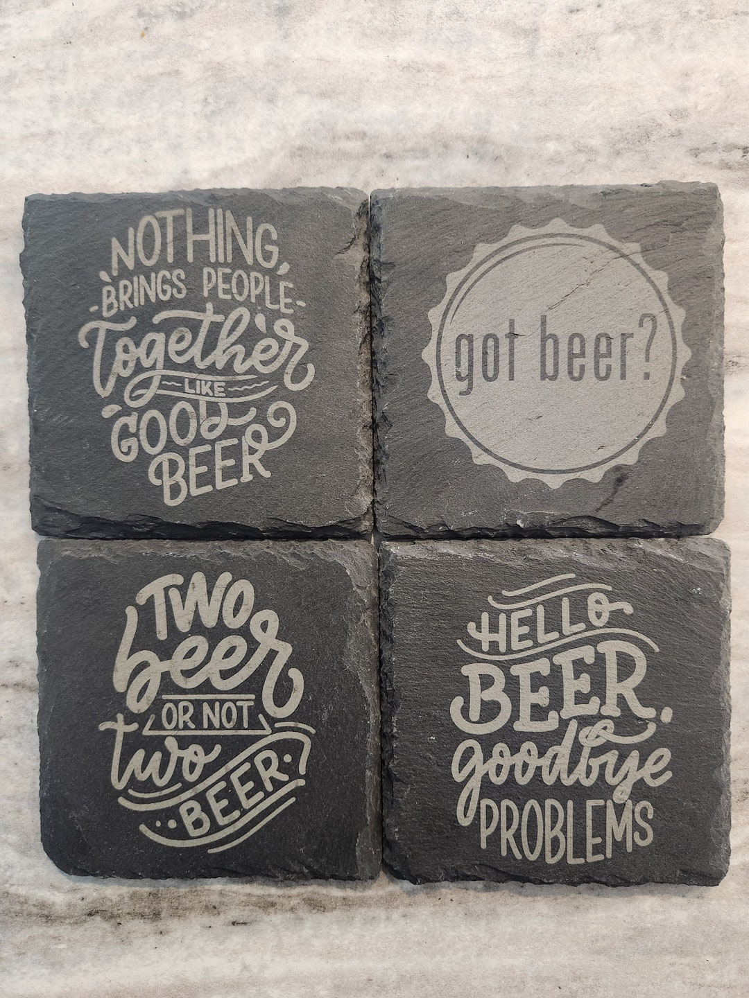 Beer Slate Coasters - Etsy