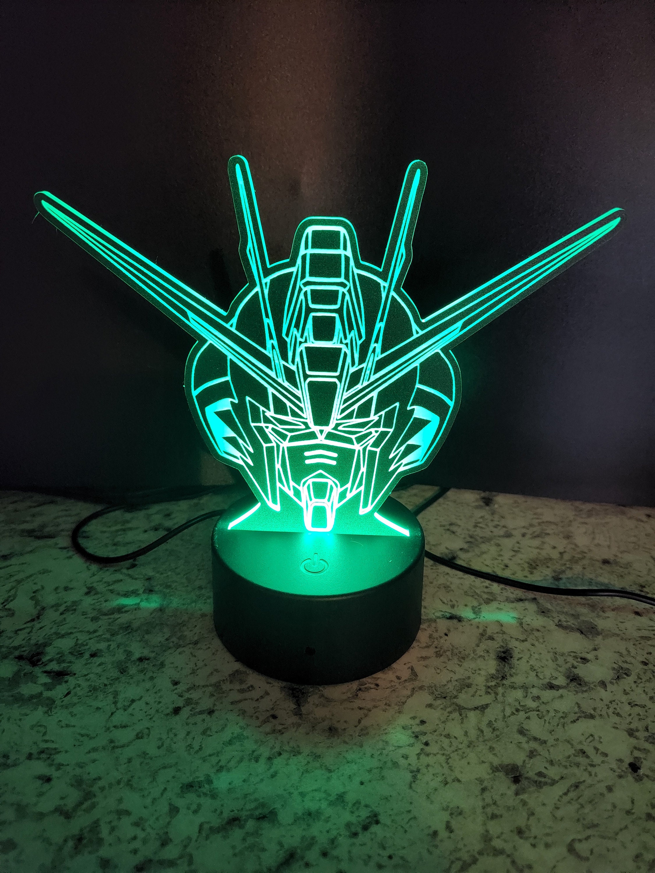 Gundam LED on Black Acrylic 9 - Etsy