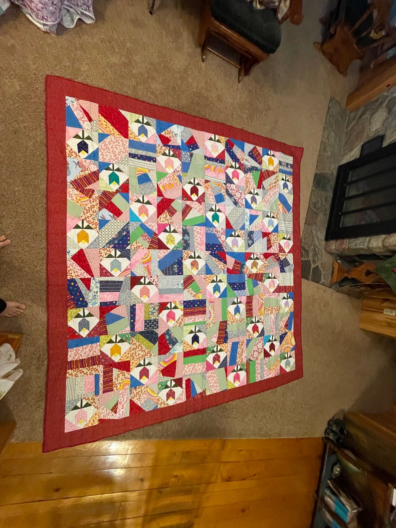 Handmade Quilt “tulip Patch” - Etsy