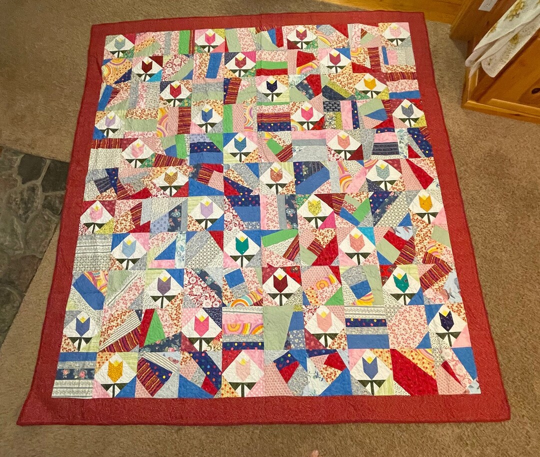 Handmade Quilt “tulip Patch” - Etsy