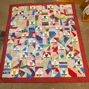 Handmade Quilt “tulip Patch” - Etsy