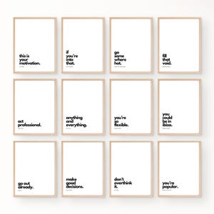 Modern Affirmation Wall Art Printables | Instant Download Positive ...