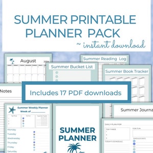 2024 Summer Break Planner Simple, Teen Tween Summer Template, Summer ...