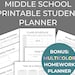 Dark Academia Printable Bundle, Gothic Student Planner Reading Journal ...