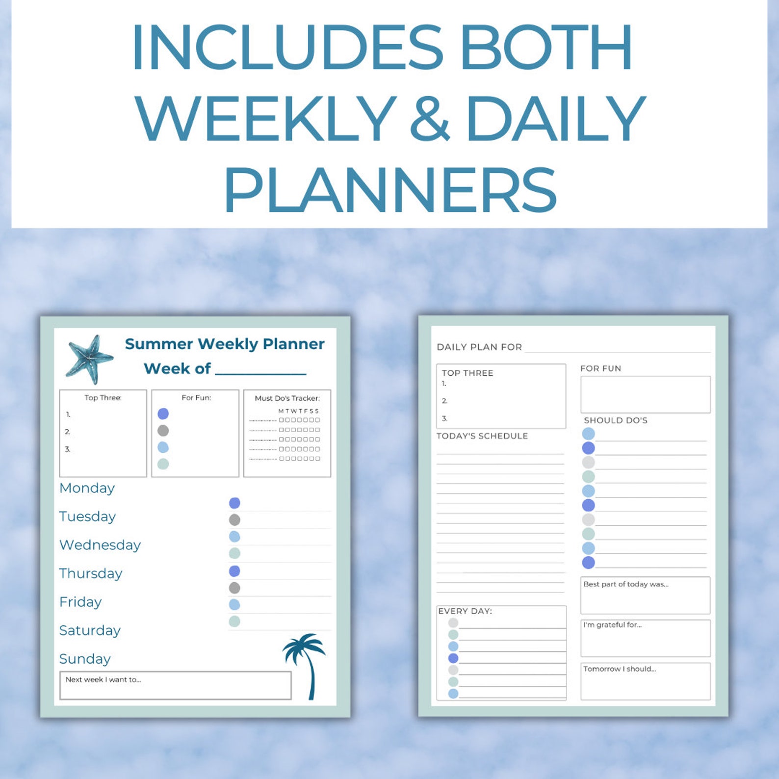 2024 Summer Break Planner Simple, Teen Tween Summer Template, Summer ...