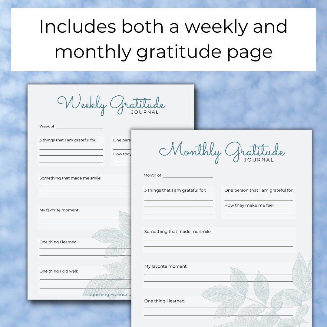 Pretty Gratitude Journal for Tweens and Teens, Mindfulness for Teens ...