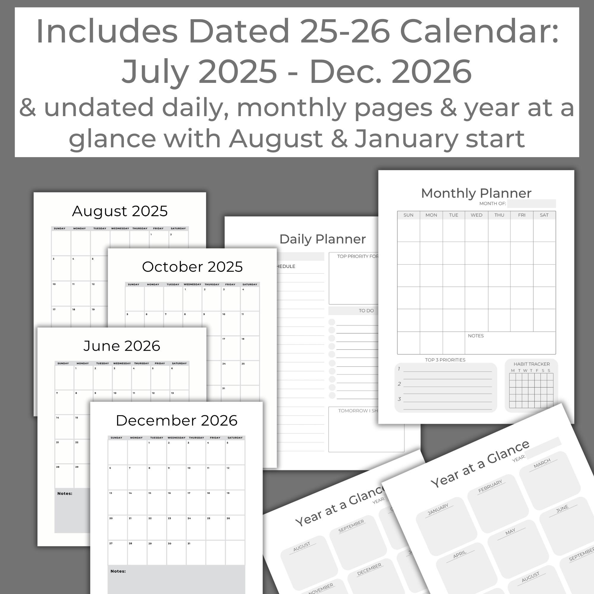 2025 Middle School Planner Printable, Middle School Organization ...