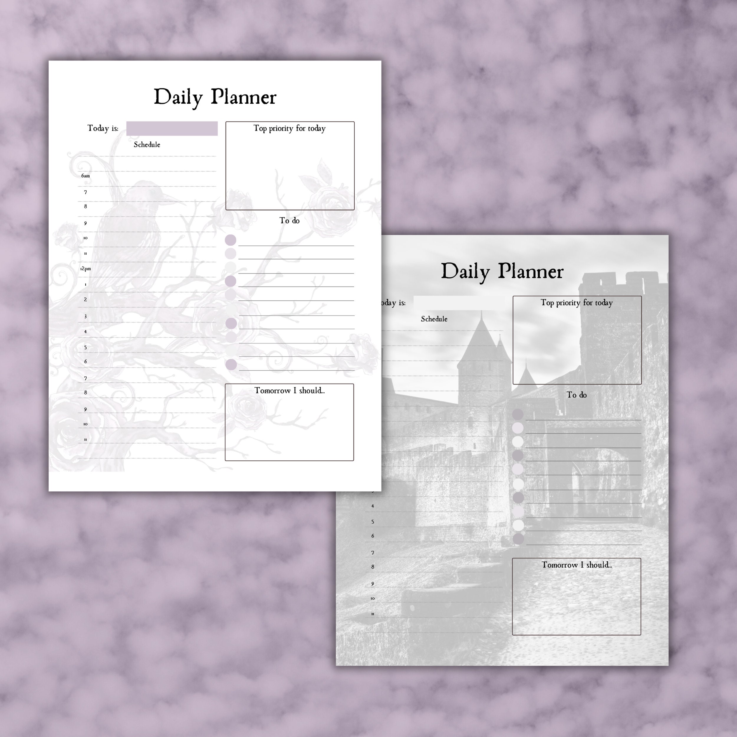Halloween Daily Printable Planner Template - Spooky Daily Planner Pages ...