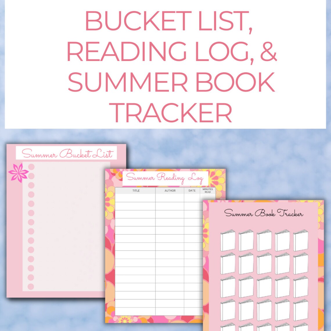 Summer Printable Planner for Teens and Tweens With Pink Floral Design ...