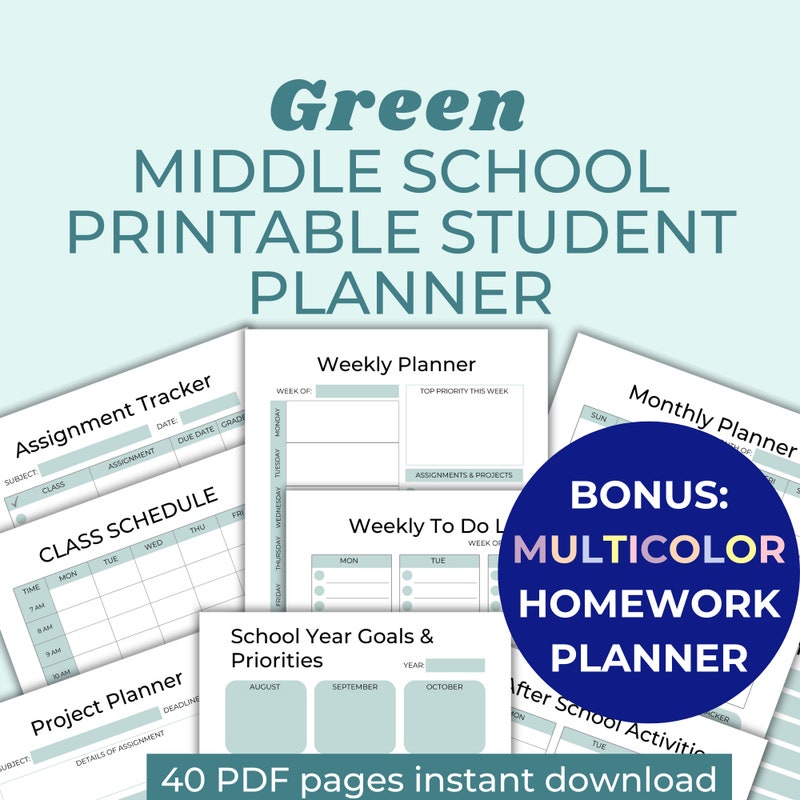 Student Planner - Etsy