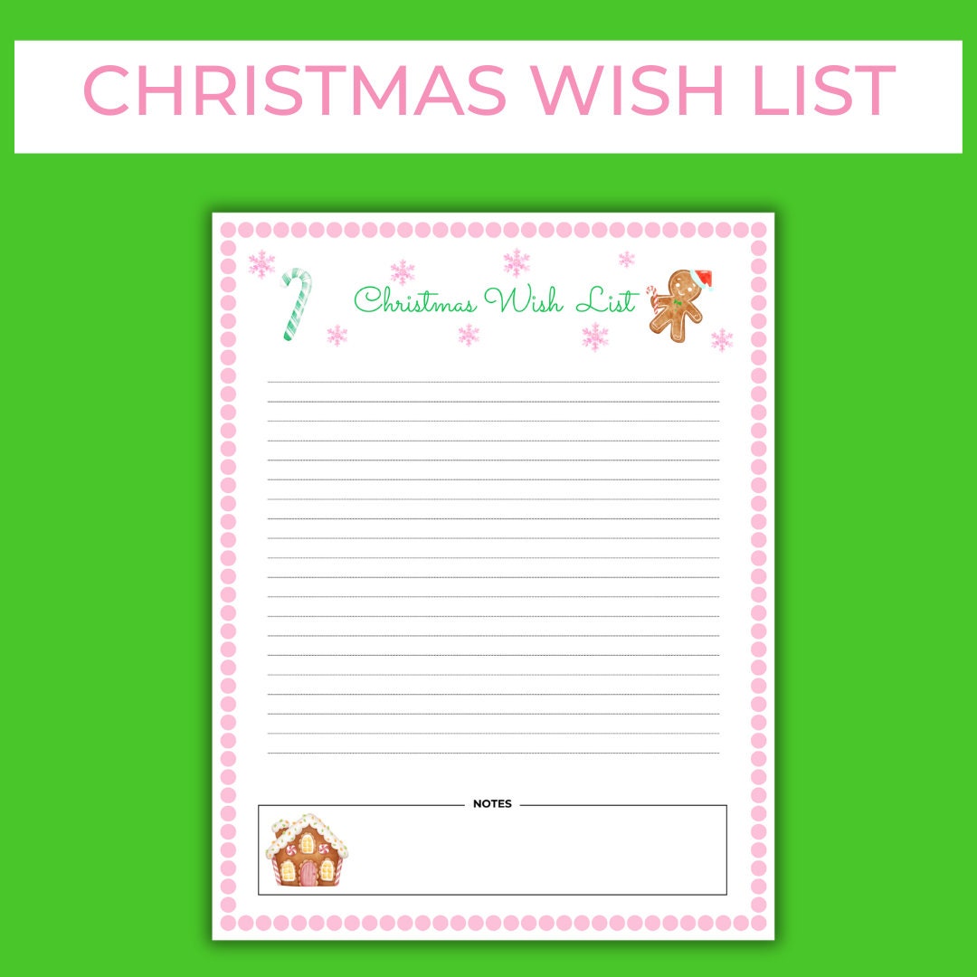 Pink Christmas Printable to Do List, Christmas List Printable ...