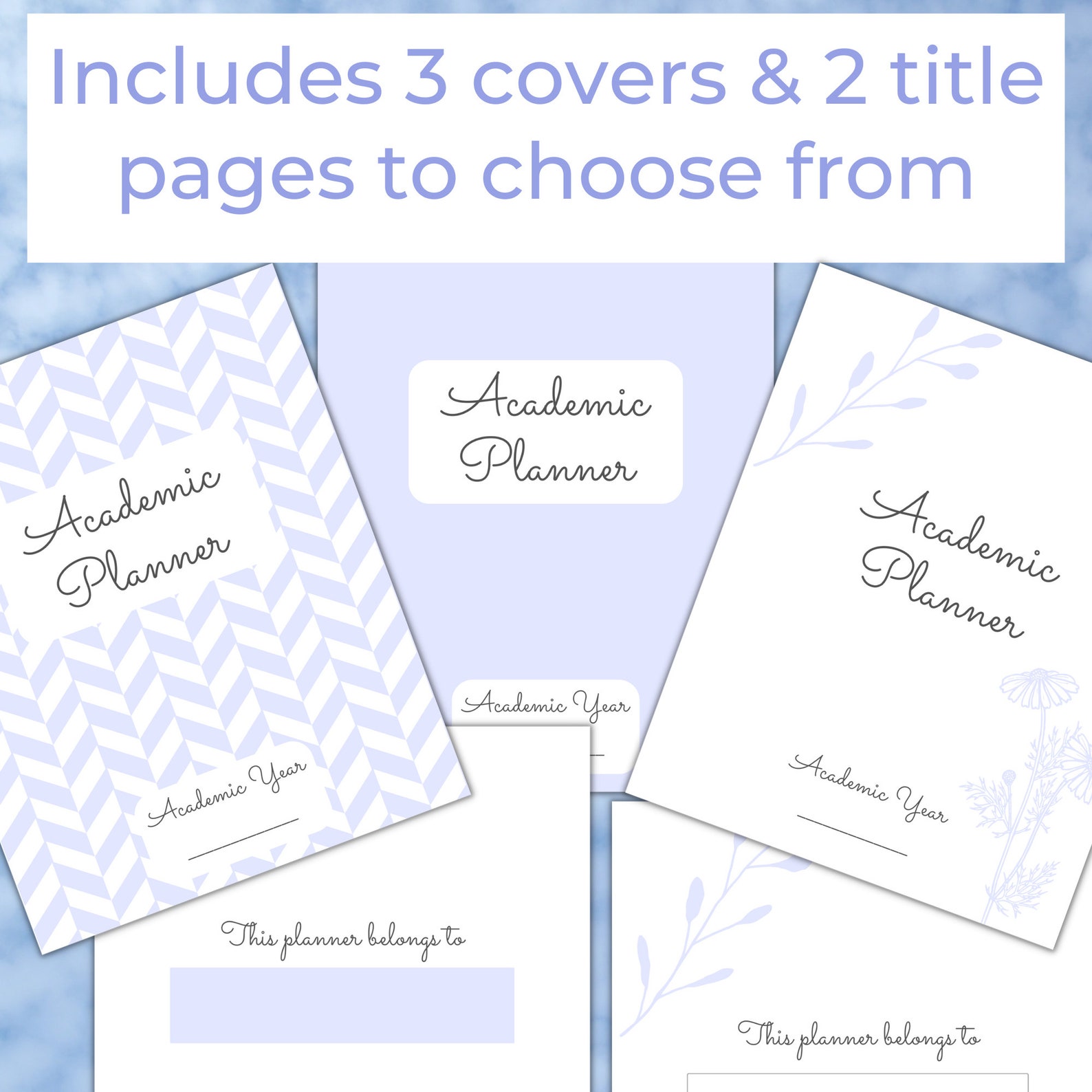 Aesthetic Student Planner Printable, Goal Setting Planner for High ...