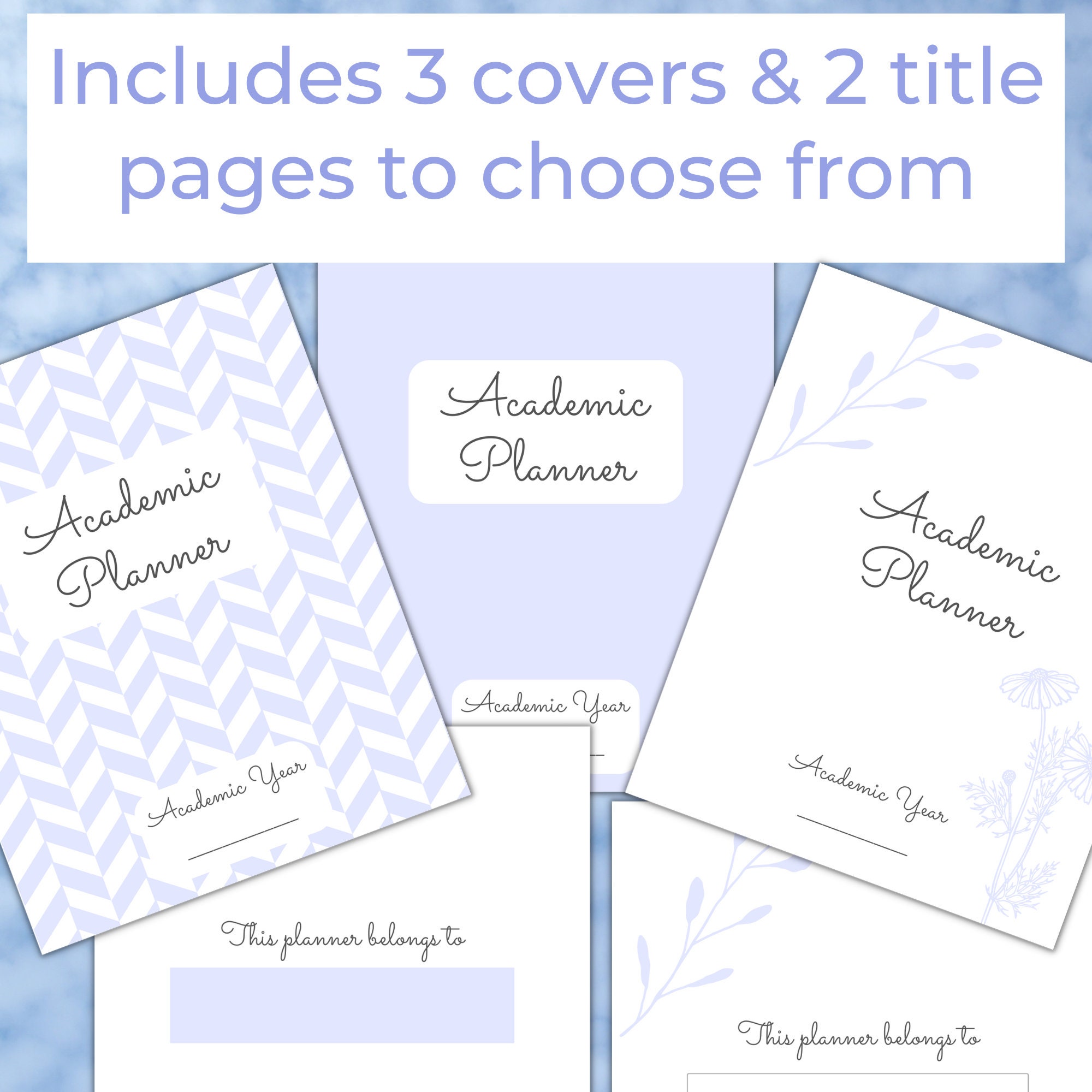 Aesthetic Student Planner Printable, Goal Setting Planner for High ...