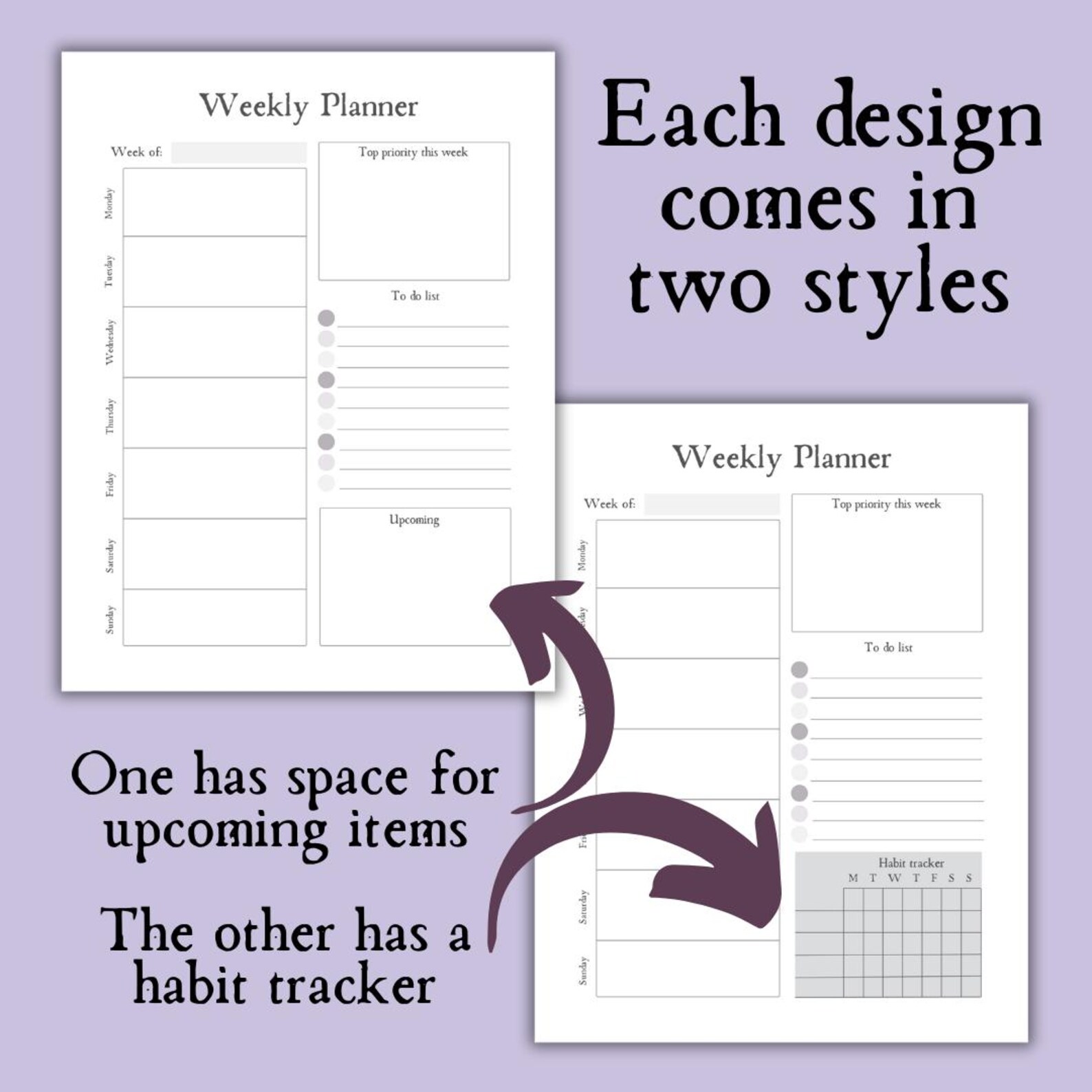 Spooky Weekly Planner Pages, Weekly Planner Gothic Victorian Printable ...