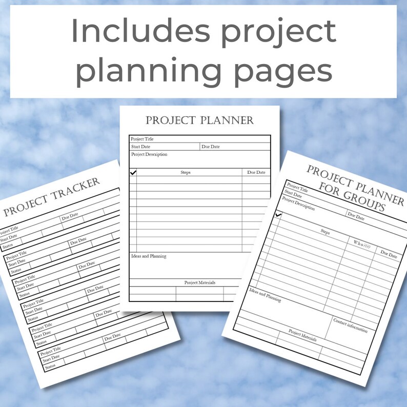 Middle School Student Planner Printable, Middle School Organization ...