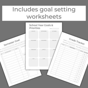 Middle School Planner Printable, Middle School Organization, ADHD ...