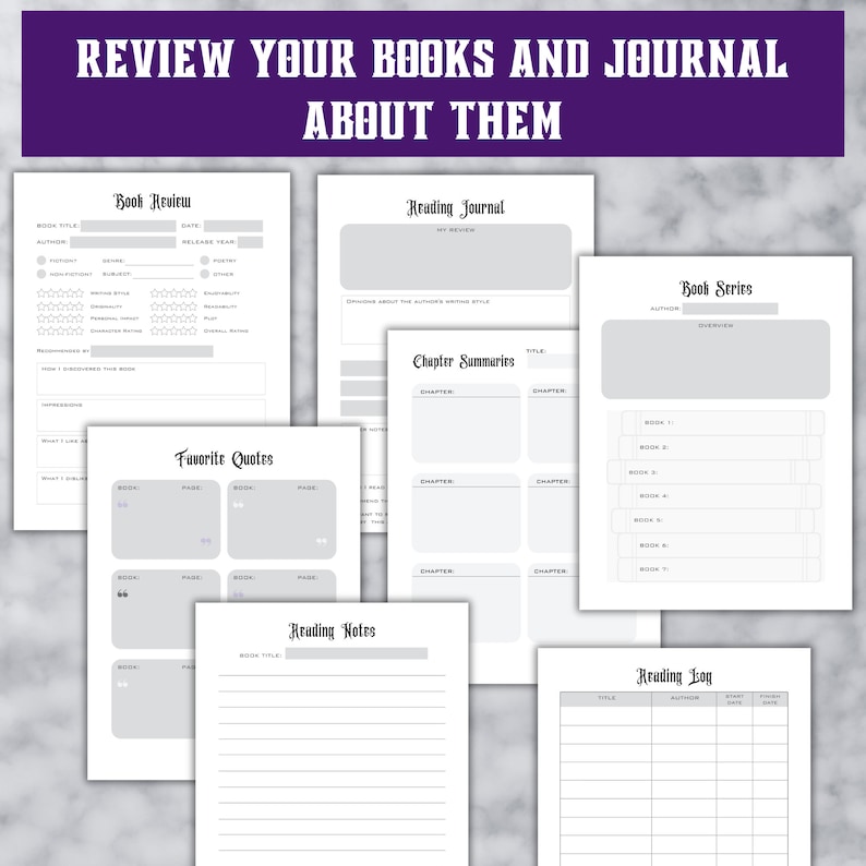 Dark Academia Printable Bundle, Gothic Student Planner Reading Journal ...