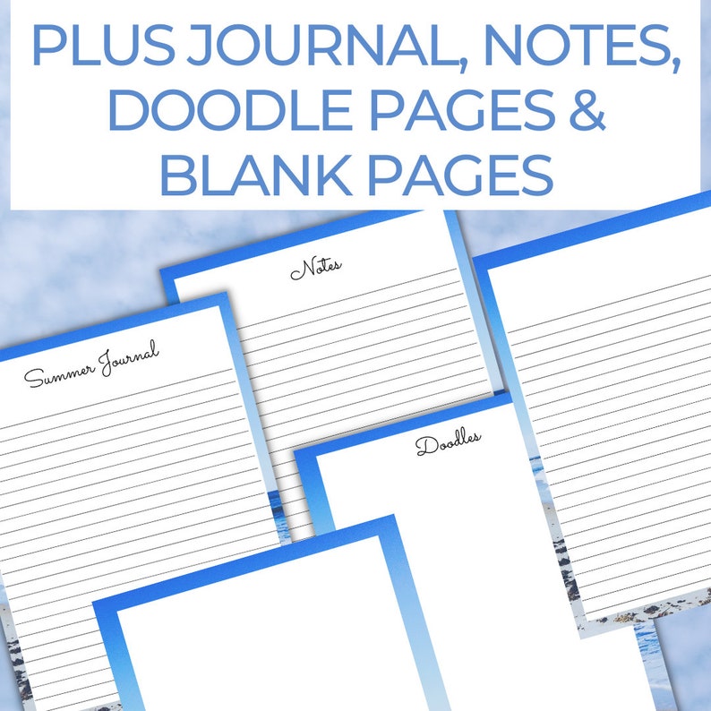 2025 Summer Break Planner, Printable Summer Bucketlist Ocean Beach ...