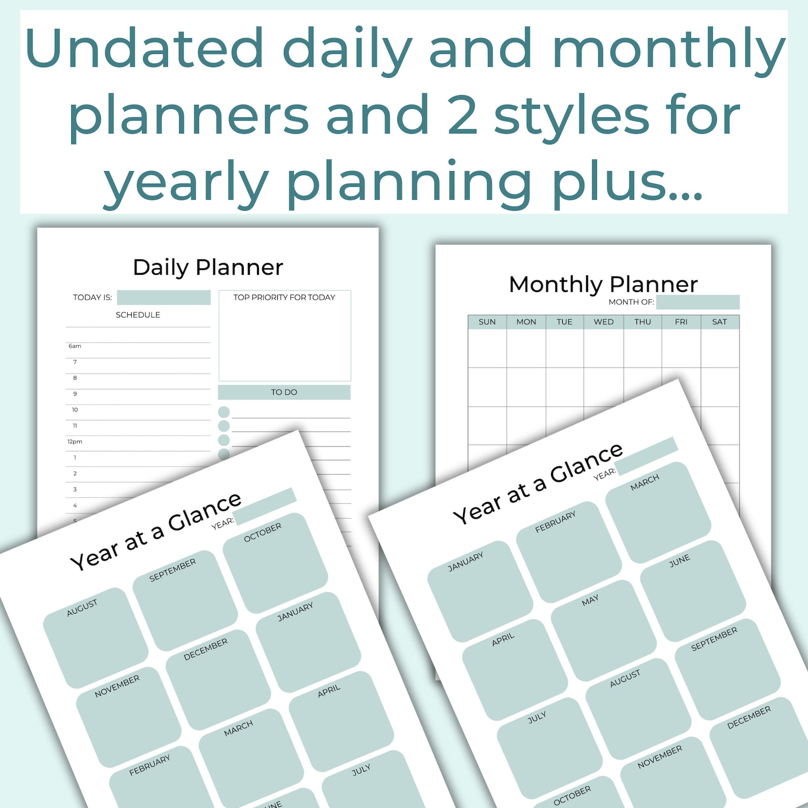 Middle School Student Planner Printable, ADHD Middle School Planner ...