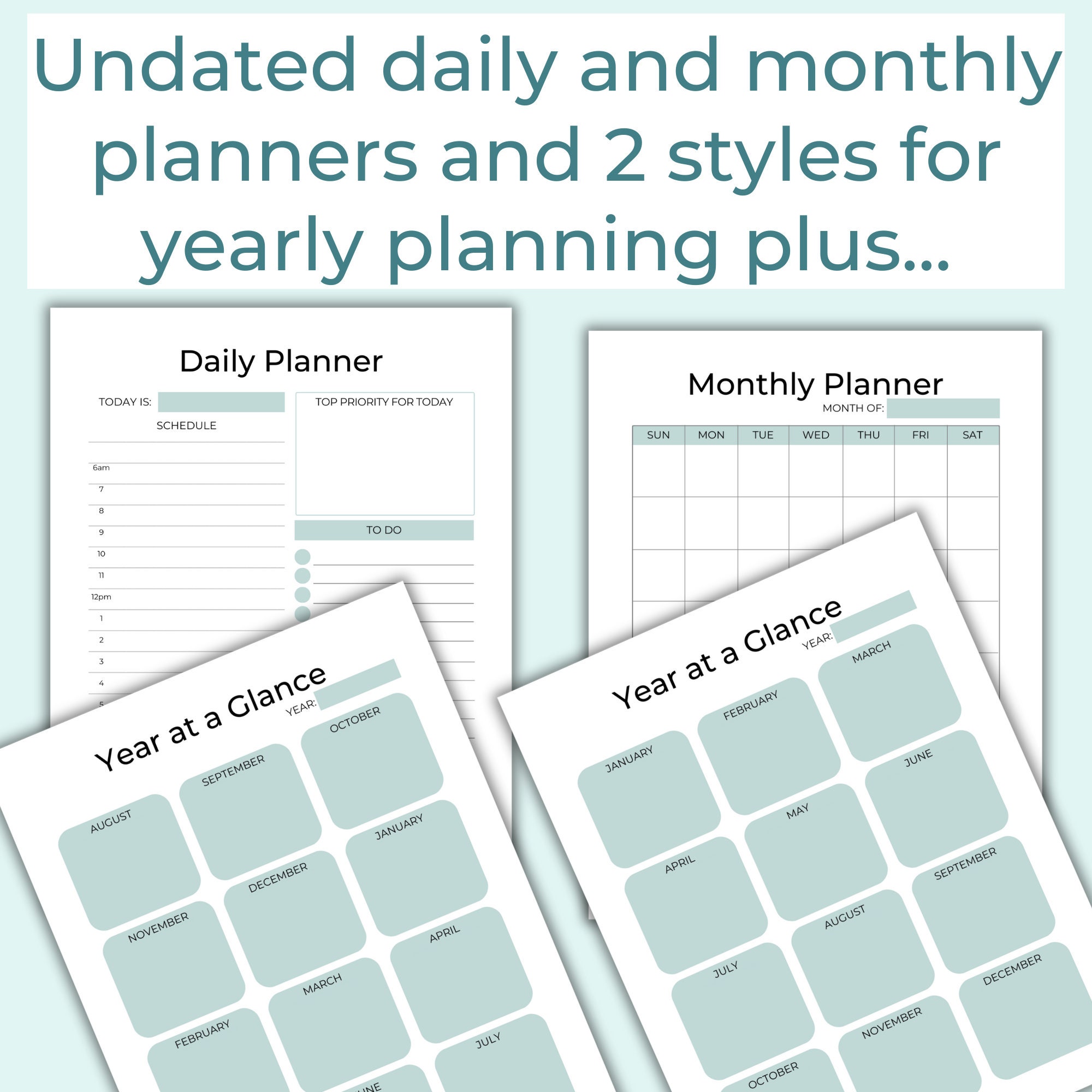Middle School Student Planner Printable, ADHD Middle School Planner ...