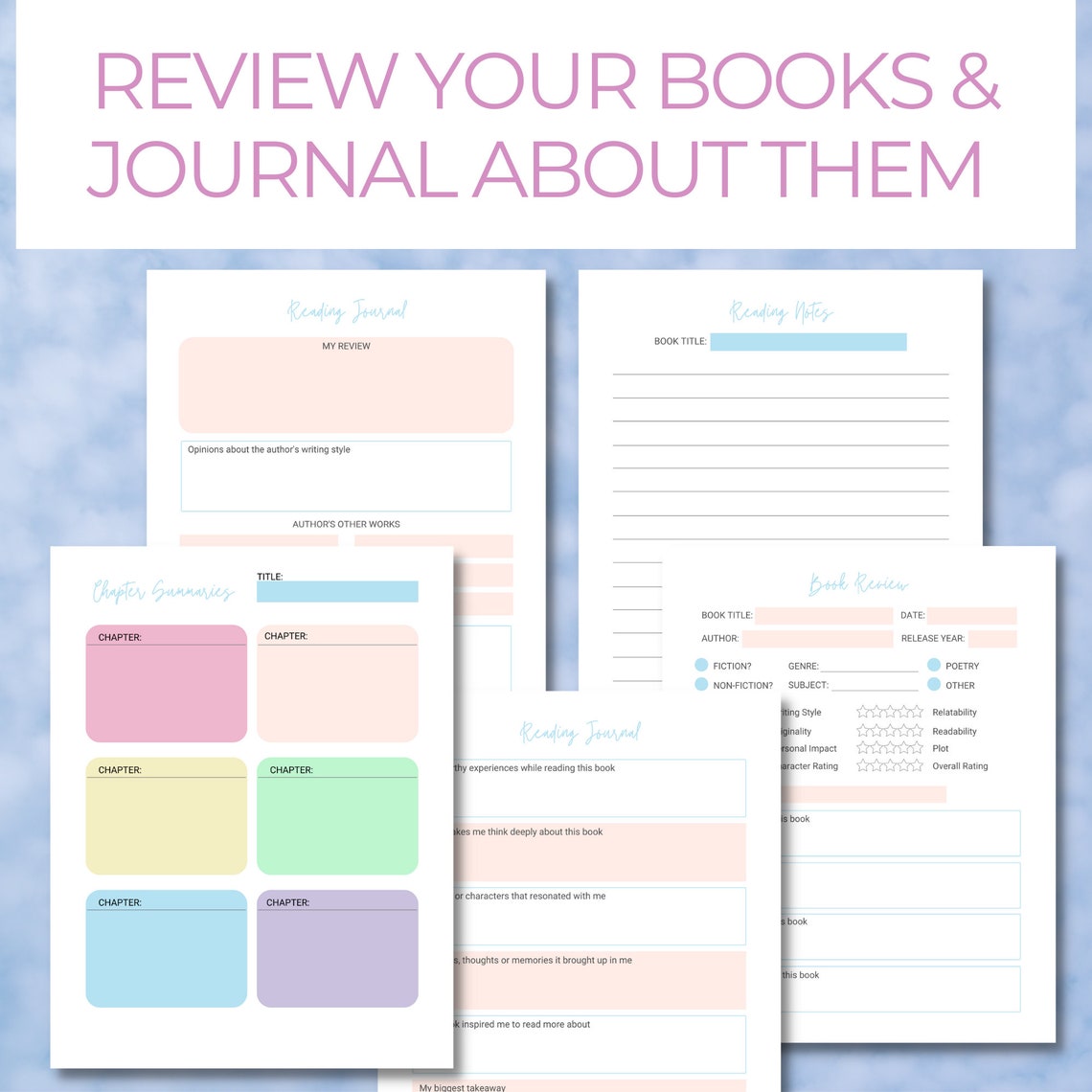 Summer Reading Journal for Teens, Tweens Printable Reading Planner 2024 ...